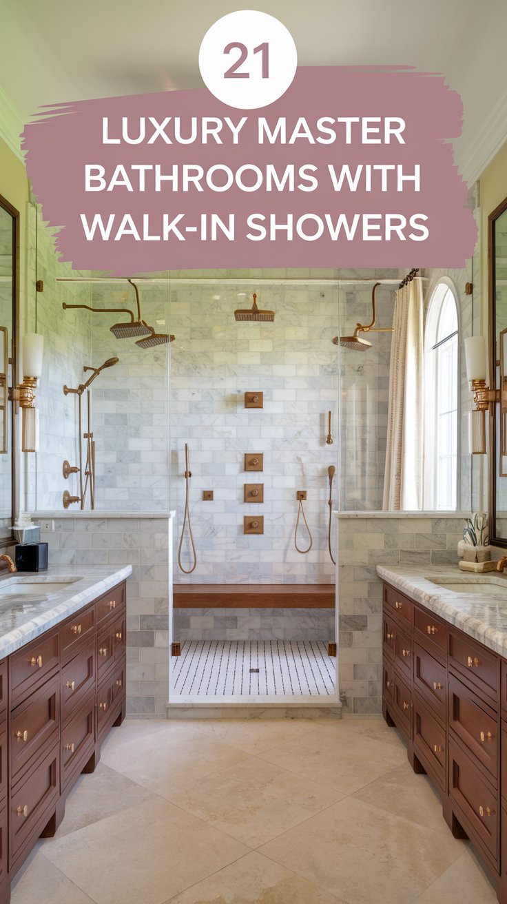 21 Luxury Master Bathrooms With Walk-In Showers That Redefine Elegance ...